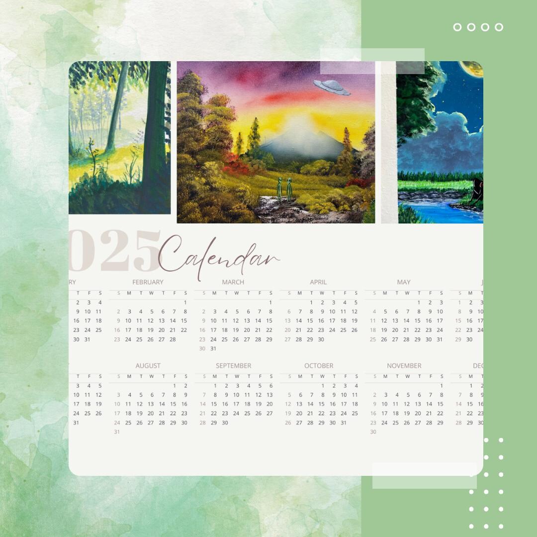 2025 Cryptid Calendar, One Sheet Printable Calendar, Printable Cryptid ...
