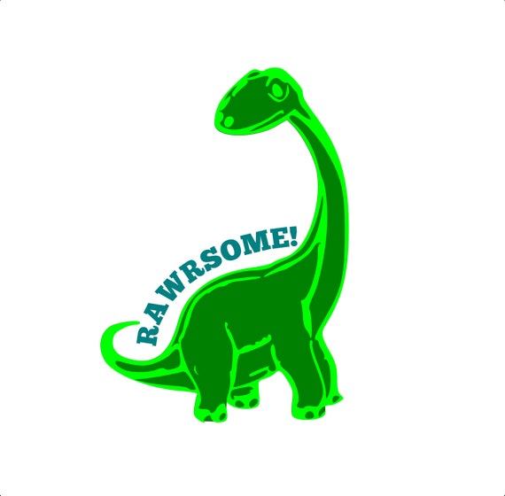 Rawrsome Dinosaur SVG and PNG Digital Download | Etsy