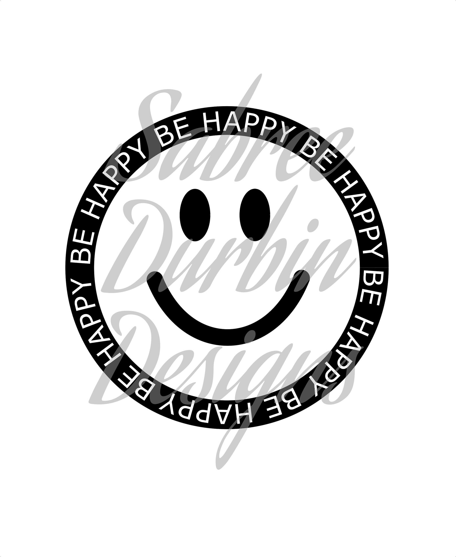 Be Happy Smiley Face Digital Download Cricut File - Etsy
