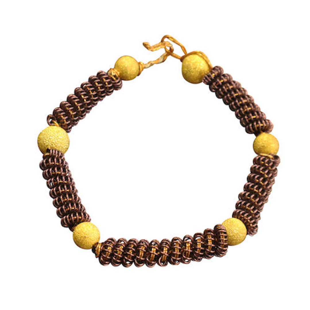 Armband (lila und gold Gizmo) 20cm Stardust Perlen und einem ...