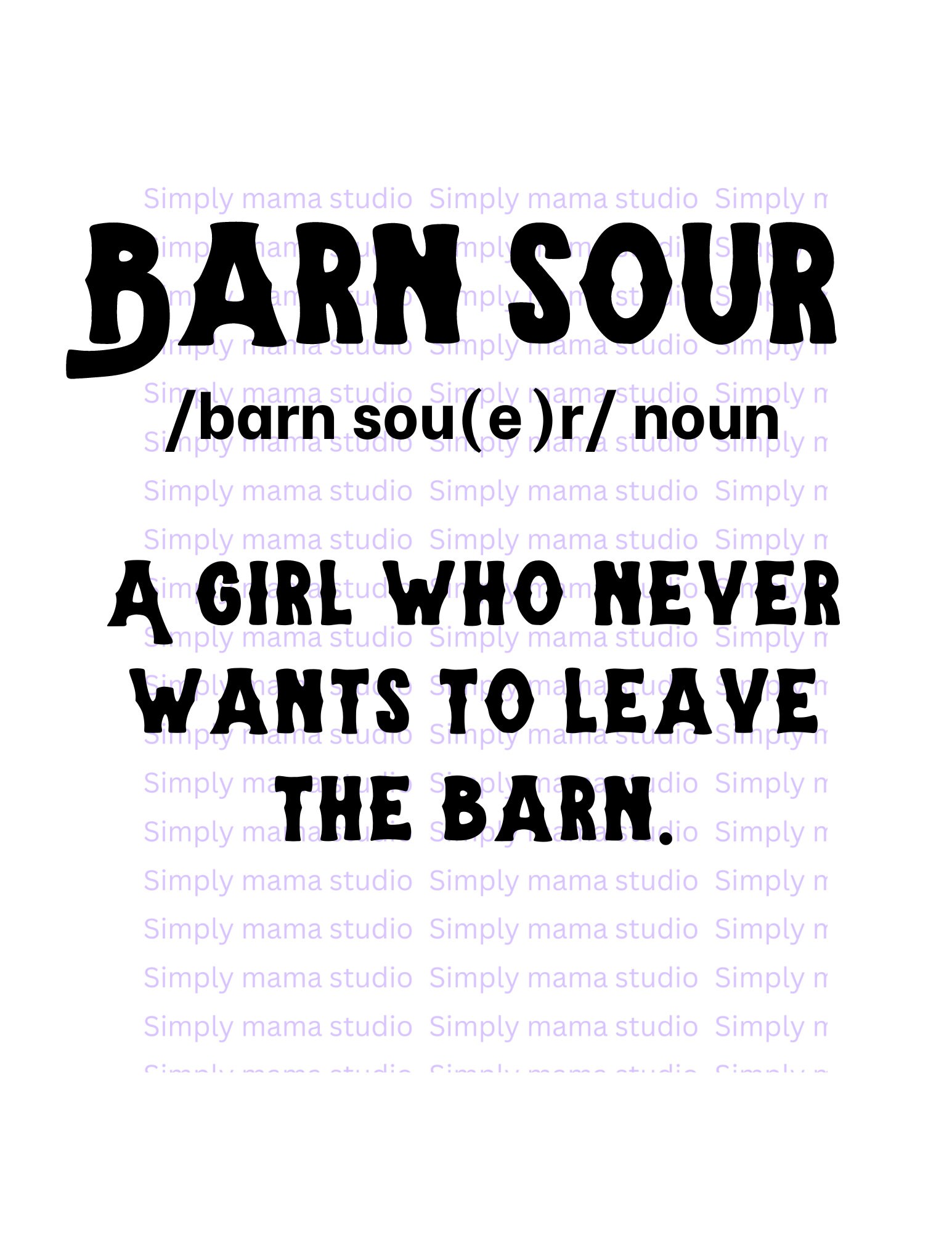 Barn Sour, Funny Horse Shirt Design Digital Download. - Etsy