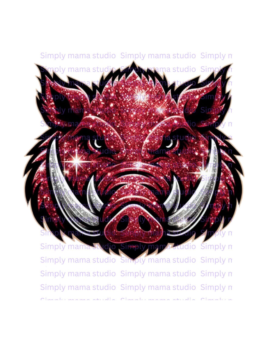 Glitter Razorback Head, Arkansas, PNG Download - Etsy