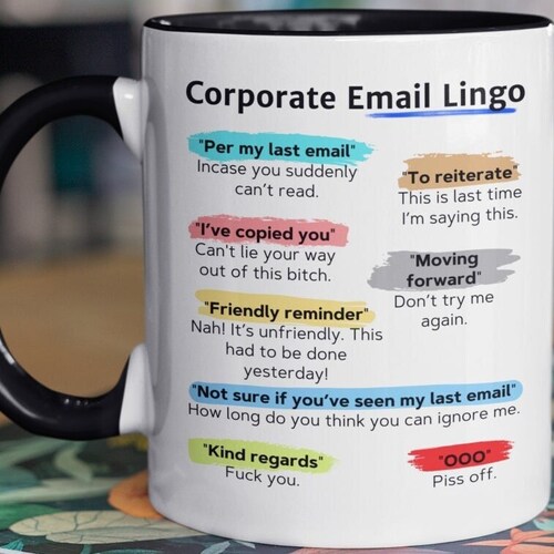 Corporate Email Lingo Fun per My Last Email Office Humor - Etsy