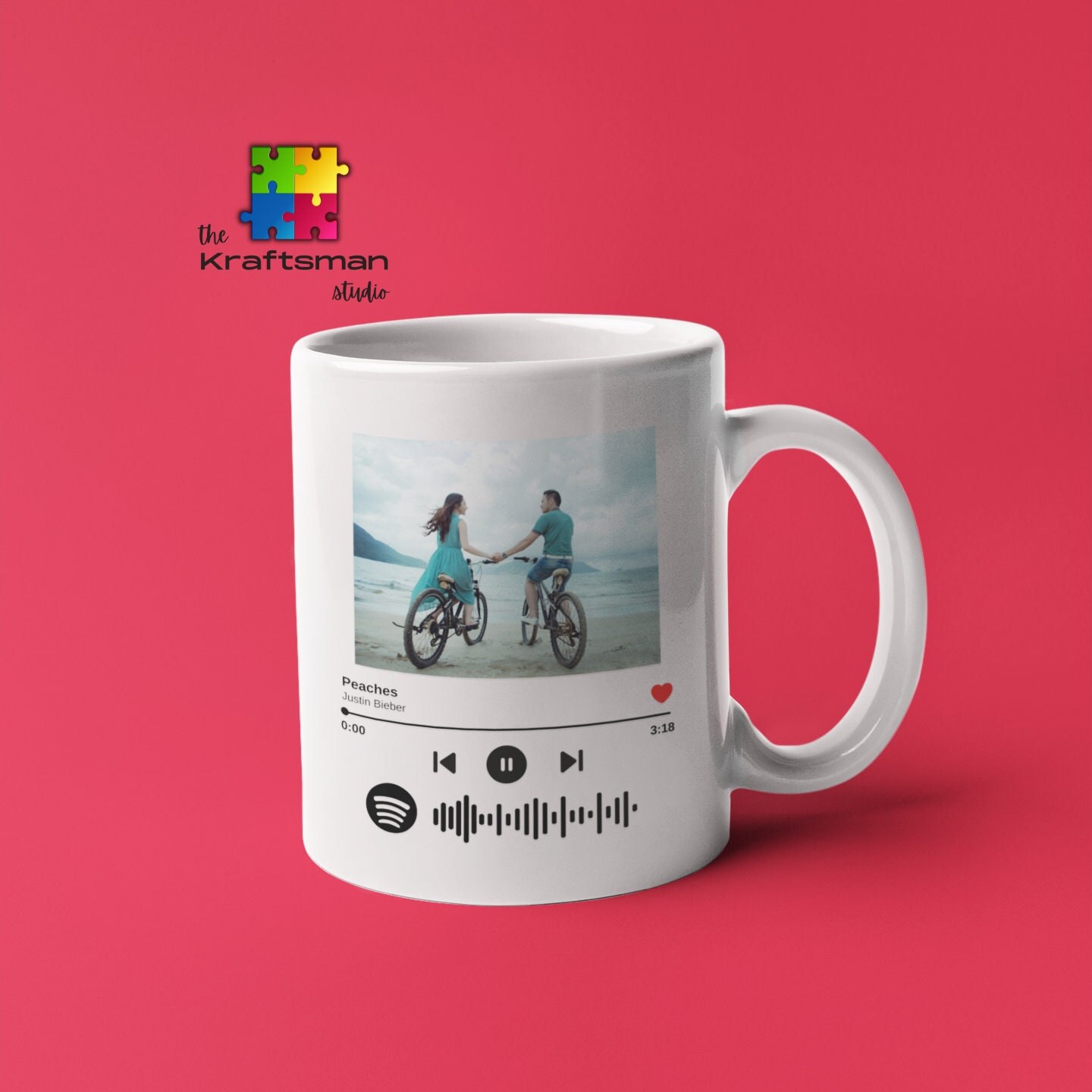 Custom Song Code With A Photo and A Message, Coffee Mug, Favorite ...