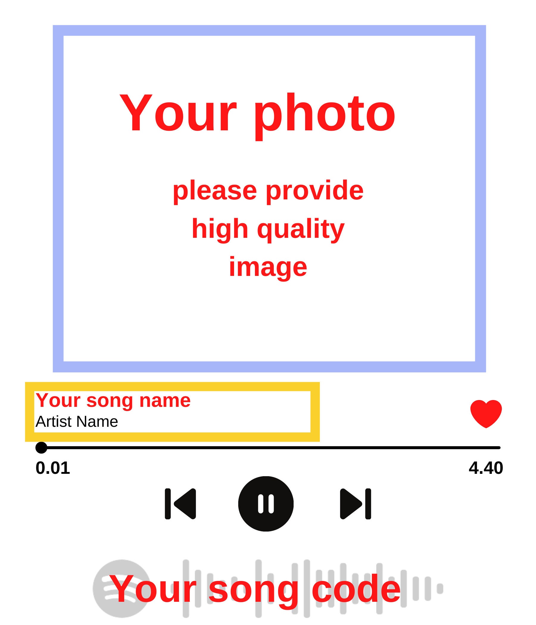 Custom Song Code With A Photo and A Message, Coffee Mug, Favorite ...