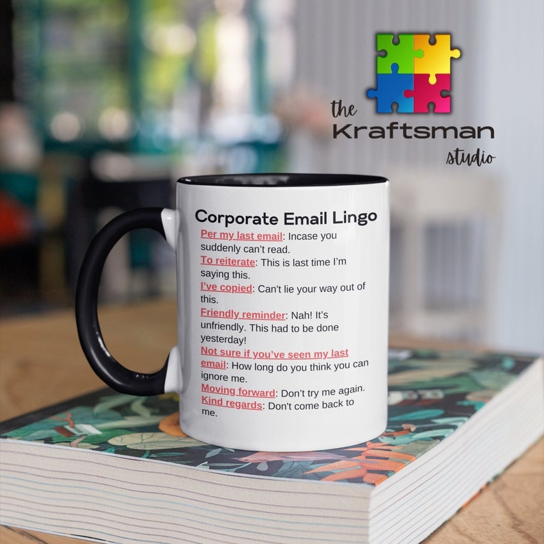 Corporate Email Lingo Email Lingo on Mug Office Humor Gift - Etsy