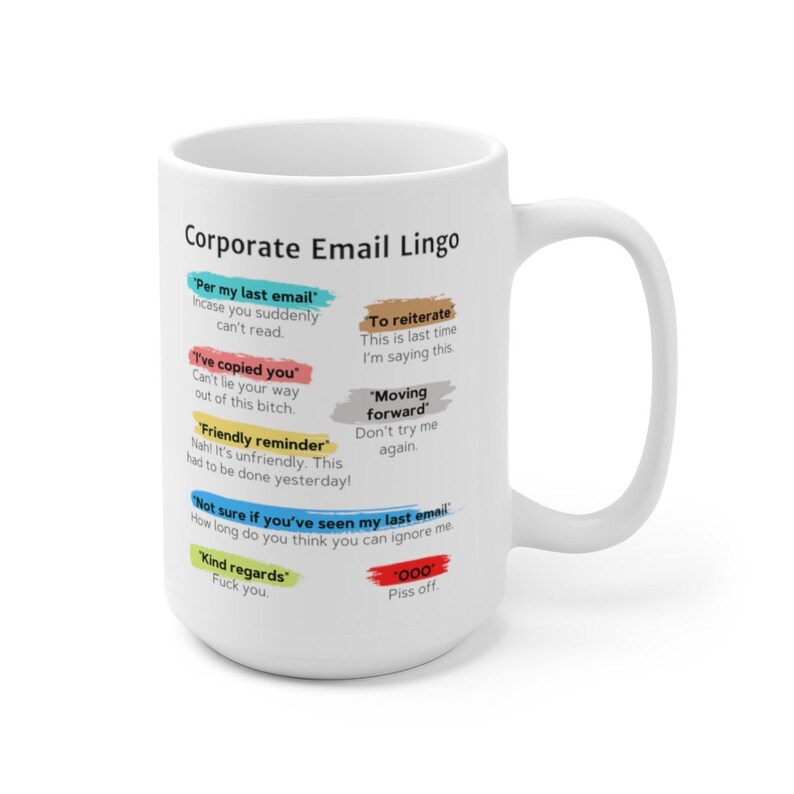 Corporate Email Lingo Fun per My Last Email Office Humor - Etsy