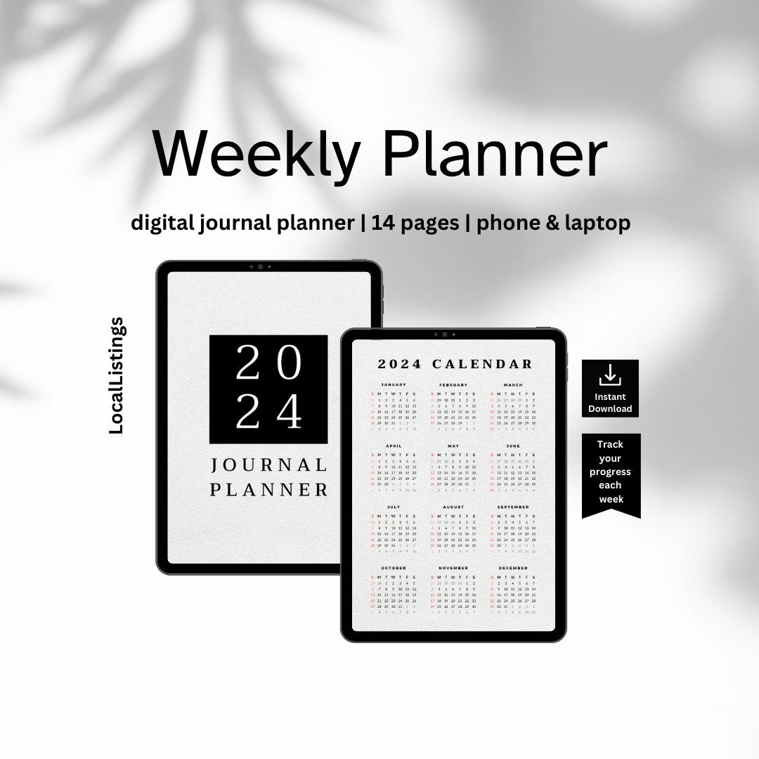 Digital Planner 2024, 2025, Minimalist Digital Planner, iPad Planner ...