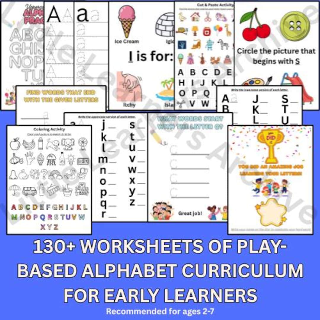 130+ Page Alphabet Learning Bundle | Printable Worksheets & Activities ...