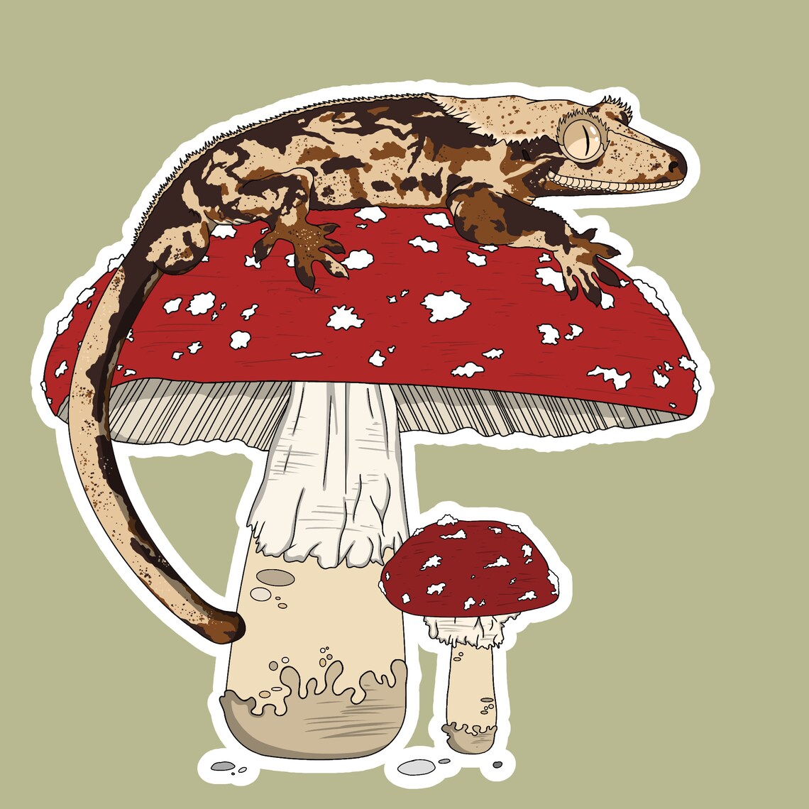 Crested Gecko Sticker Pack - Etsy
