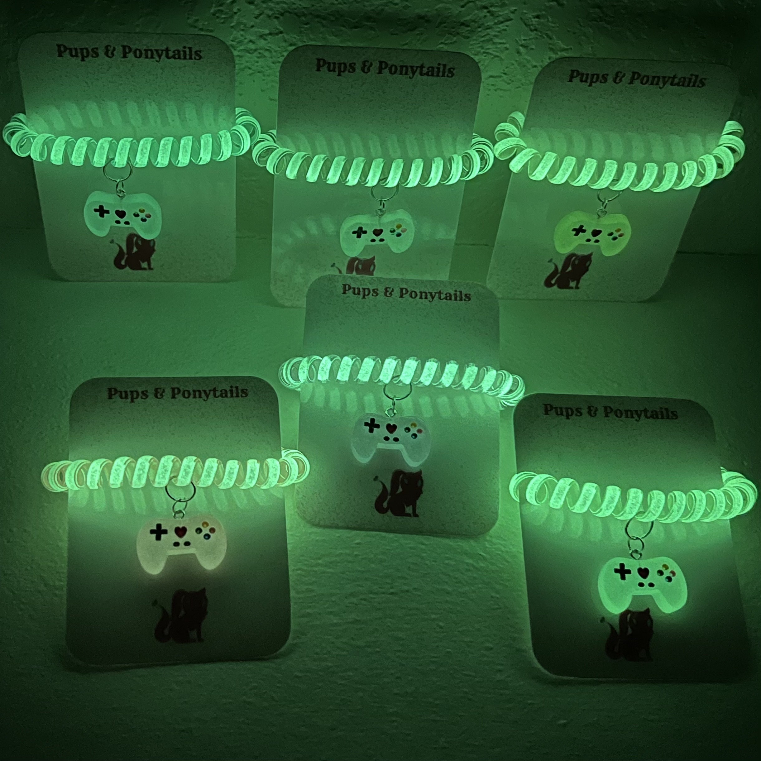 Glow-in-the-dark | Glow-in-the-dark Hair Ties | Gamer | Game Controller ...