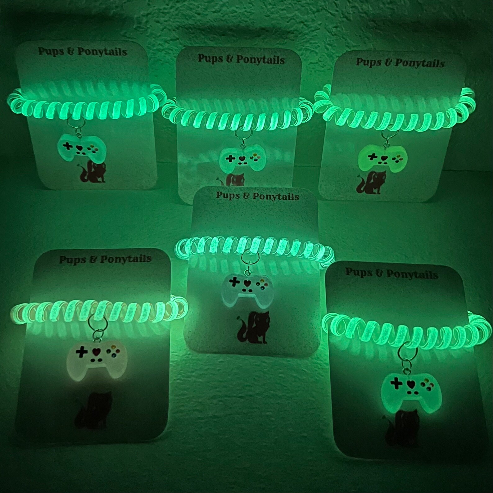 Glow-in-the-dark | Glow-in-the-dark Hair Ties | Gamer | Game Controller ...
