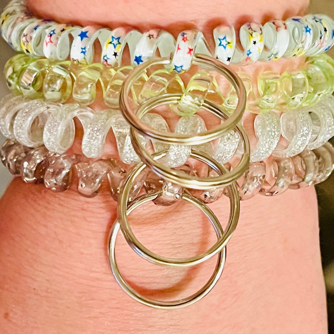 Spiral Keychain | Telephone Cord Keychain | Coil Keychain | Wrist Coil ...
