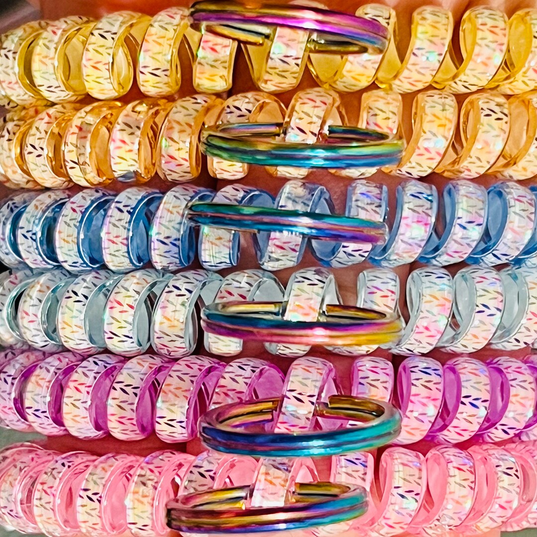 Rainbow Keychain | PRIDE Keychain | Spiral Keychain | Telephone Cord ...