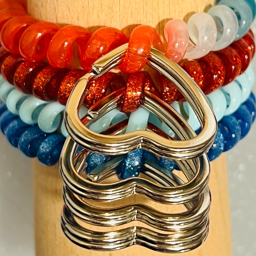 Spiral Keychain | Red/white/blue Keychain | Fourth of July | Heart ...