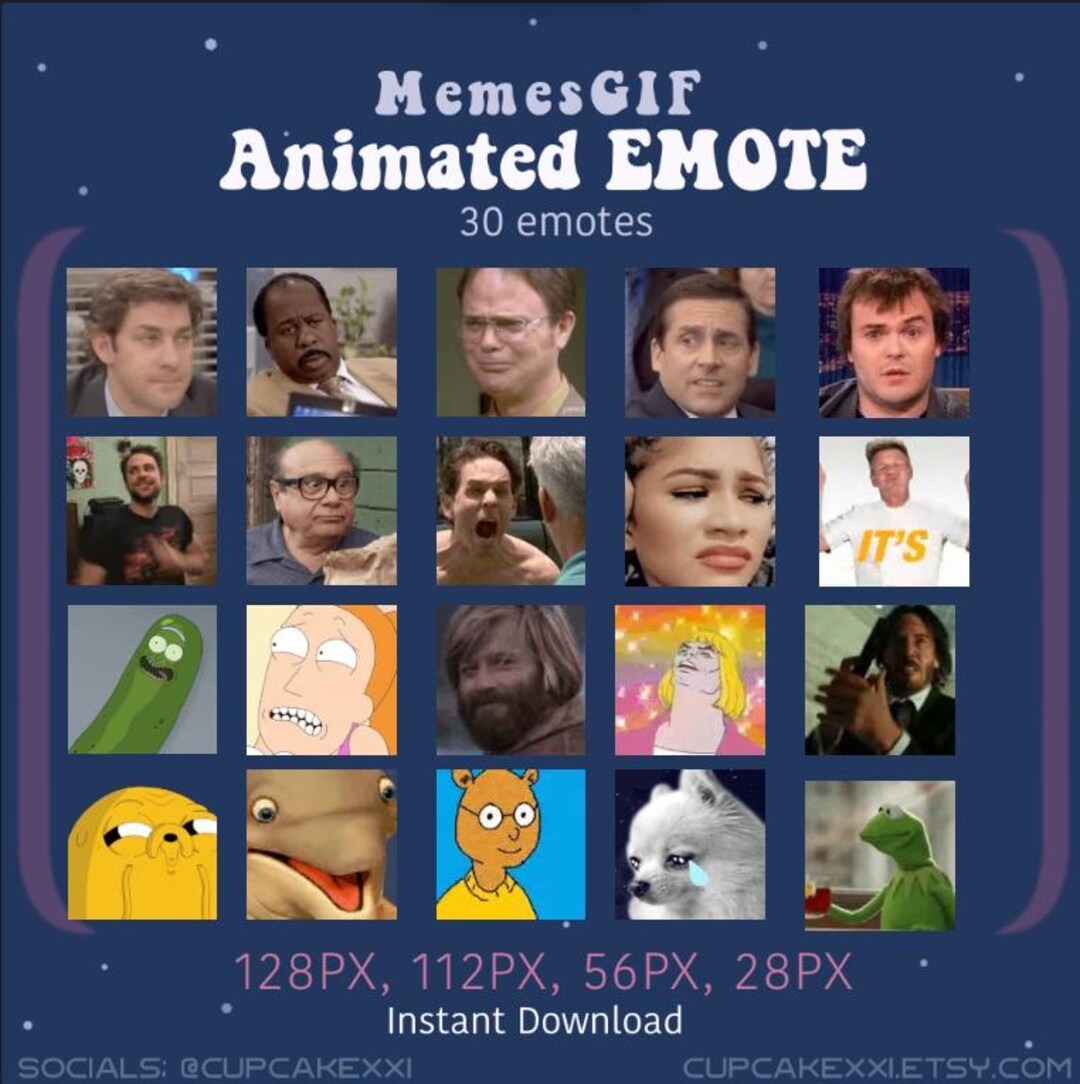 Memes Emote | 30 Animated Emotes | Instant Download | Twitch - Etsy