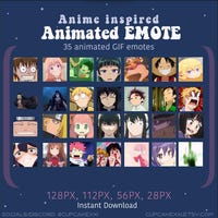 10 Pack Anime Emotes | Manga Twitch Emotes | Anime Twitch Emotes ...