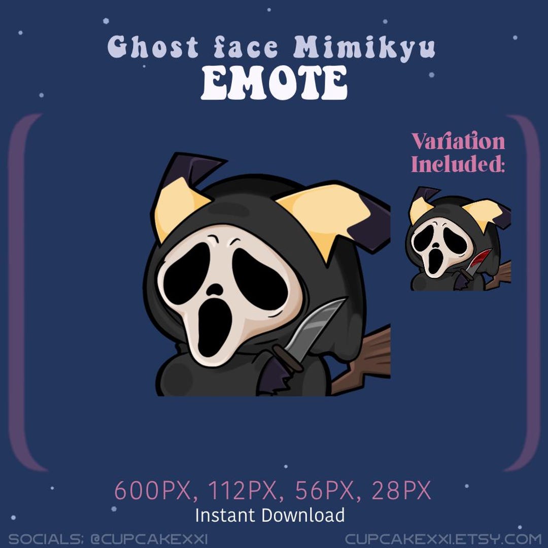 Mimikyu Ghostface Emote | Pokemon | Free Variation | Twitch and Discord ...