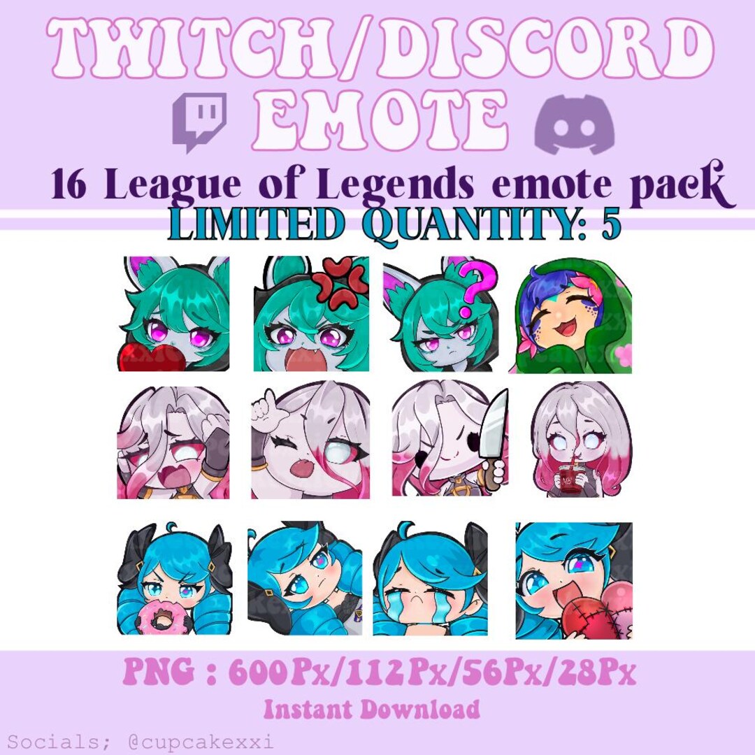 16 Emotes Pack | League of Legends Emotes | Limited Quantity Only ...