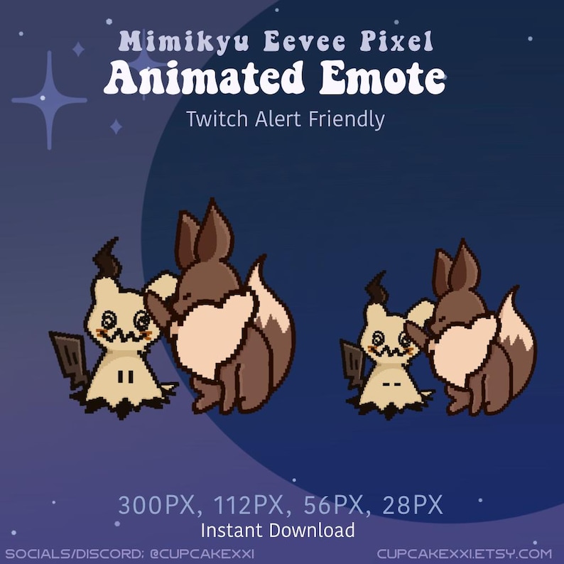 Animated Mimikyu Eevee Emote | Pokemon | Instant Download | Static ...