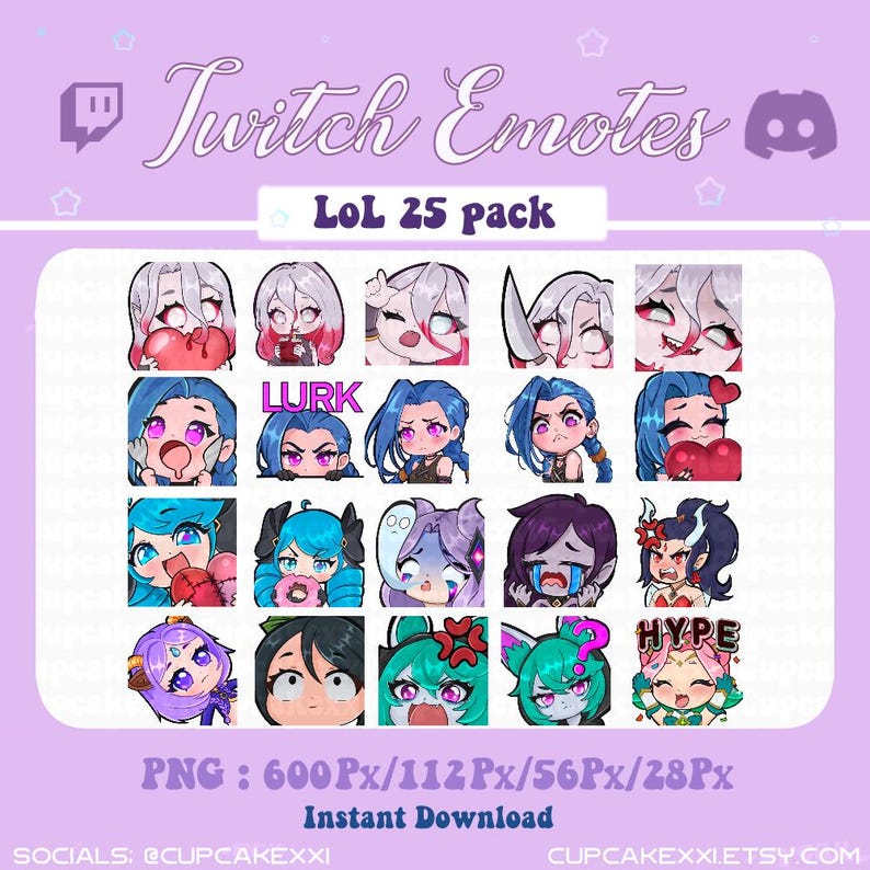 League 25 Emotes Pack | Lol Emotes | Twitch & Discord | Instant ...