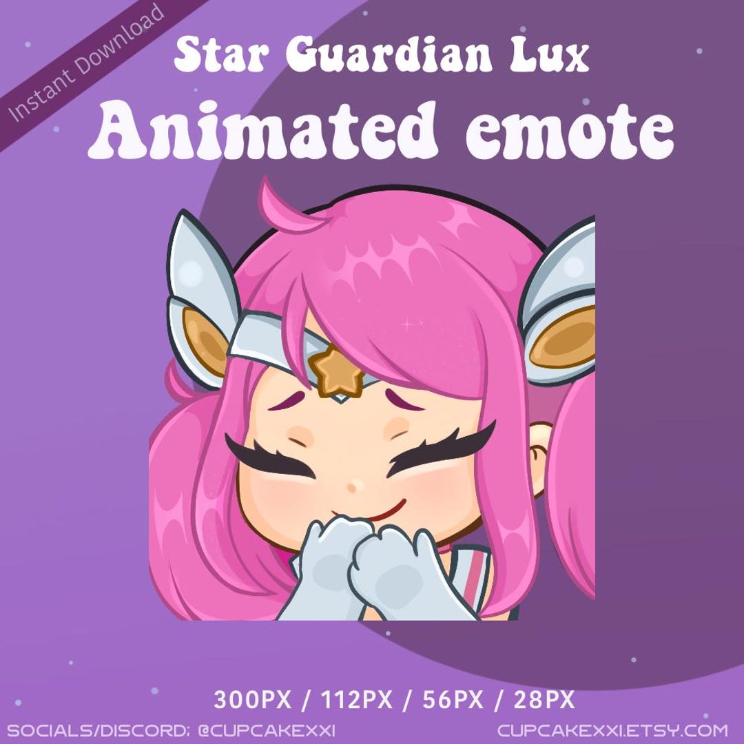 Lux Star Guardian Animated Emote | League of Legends | Twitch (instant ...