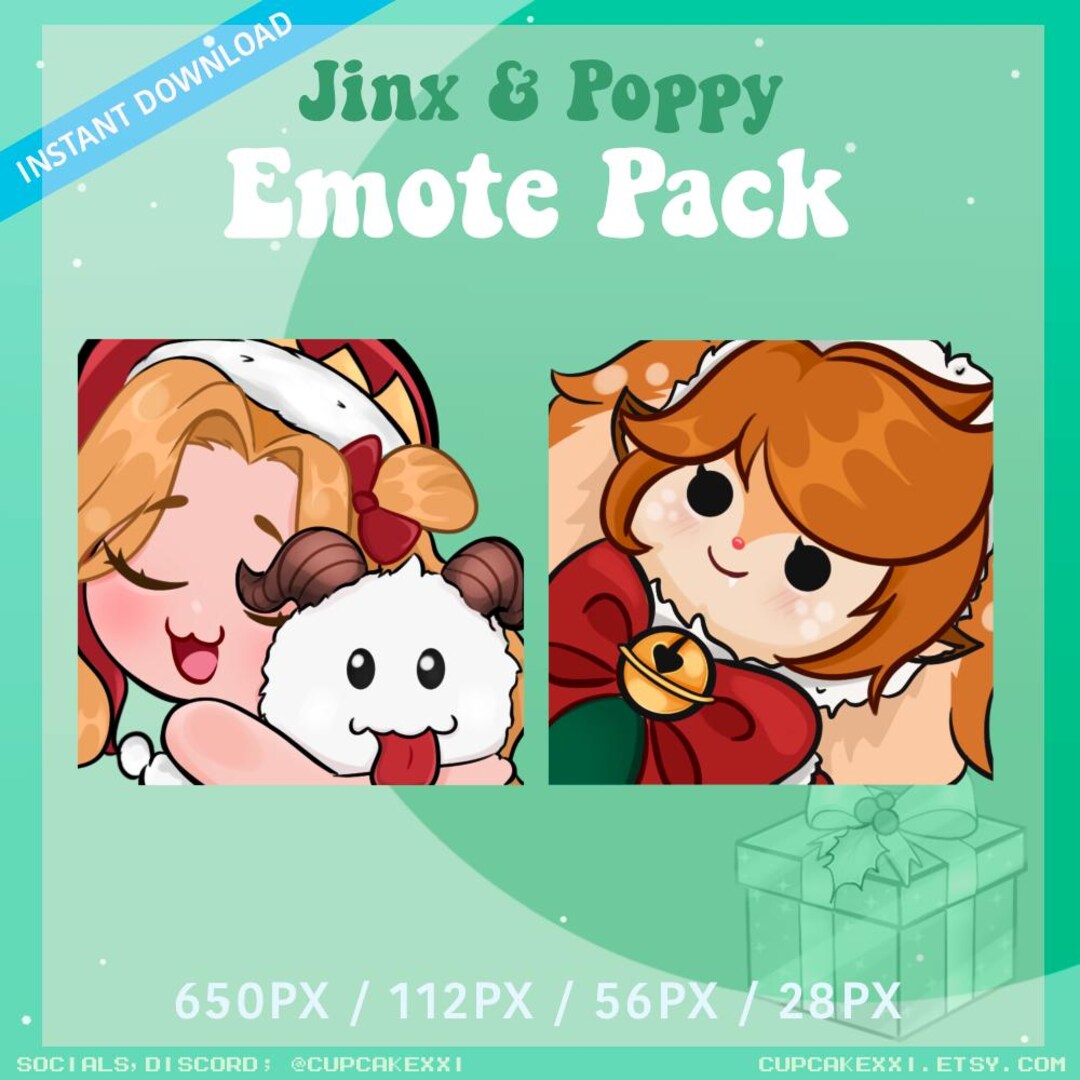 Elf Jinx & Snow Fawn Poppy Emote | League of Legends Twitch (instant ...
