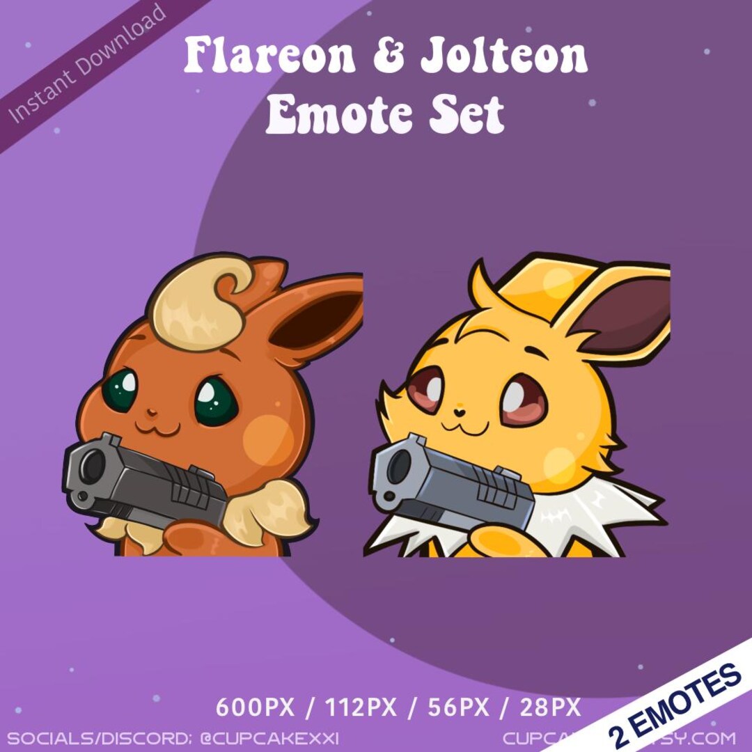 Flareon and Jolteon Inspired Emote | Twitch | Streamer Asset | Pokemon ...