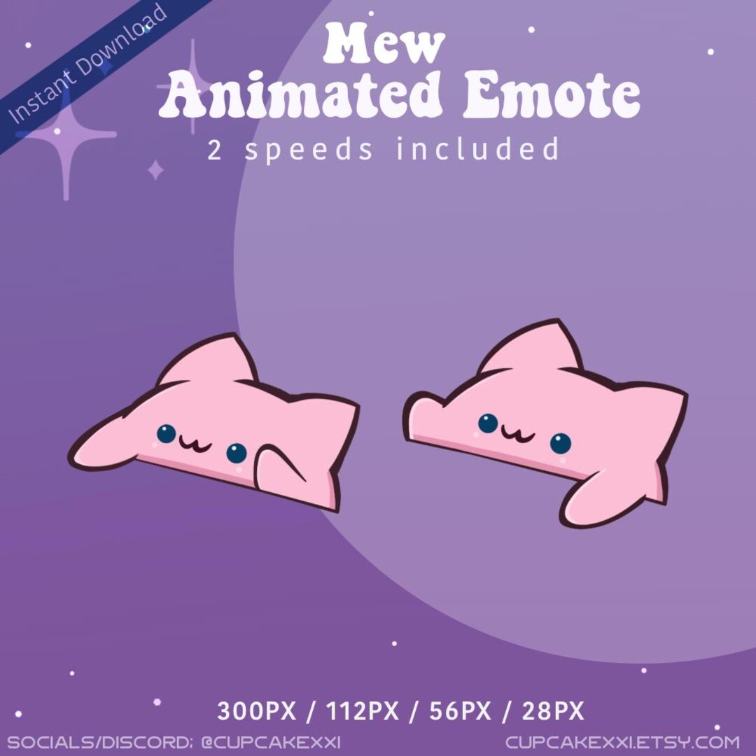 Mew Bongo Animated Emote | Pokemon | Twitch (digital Download) - Etsy ...