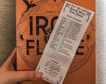 Fourth Wing Iron Flame Riders Signet List Book Mark DIGITAL - Etsy
