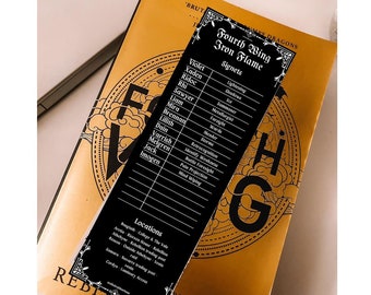 Fourth Wing Iron Flame Riders Signet List Book Mark DIGITAL - Etsy