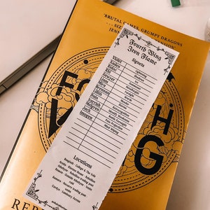 Fourth Wing Iron Flame Riders Signet List Book Mark DIGITAL - Etsy