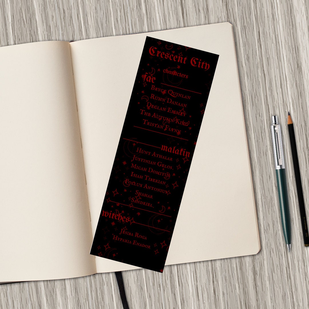 Crescent City Cheat Sheet Bookmark | House of Earth and Blood | Sarah J ...