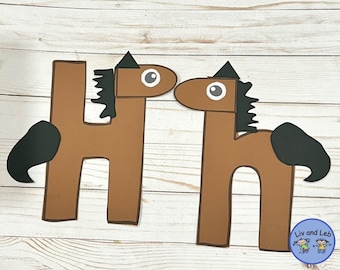 Horse Alphabet Craft Kit: Letter H Activity - Etsy