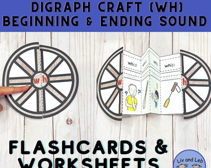 Consonant Digraph Craft wh Digraph Flashcards - Etsy