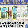 Digraph Craft- Consonant Digraph Flashcards- Digraph Worksheets - Etsy