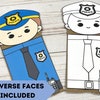 Construction Worker Paper Craft Community Helpers Puppet - Etsy