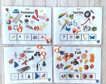 Seasons I Spy Printable, Four Seasons Activity, Winter, Spring, Summer ...