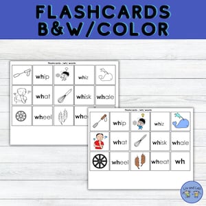 Consonant Digraph Craft "wh", Digraph Flashcards, Digraph Worksheets - Etsy
