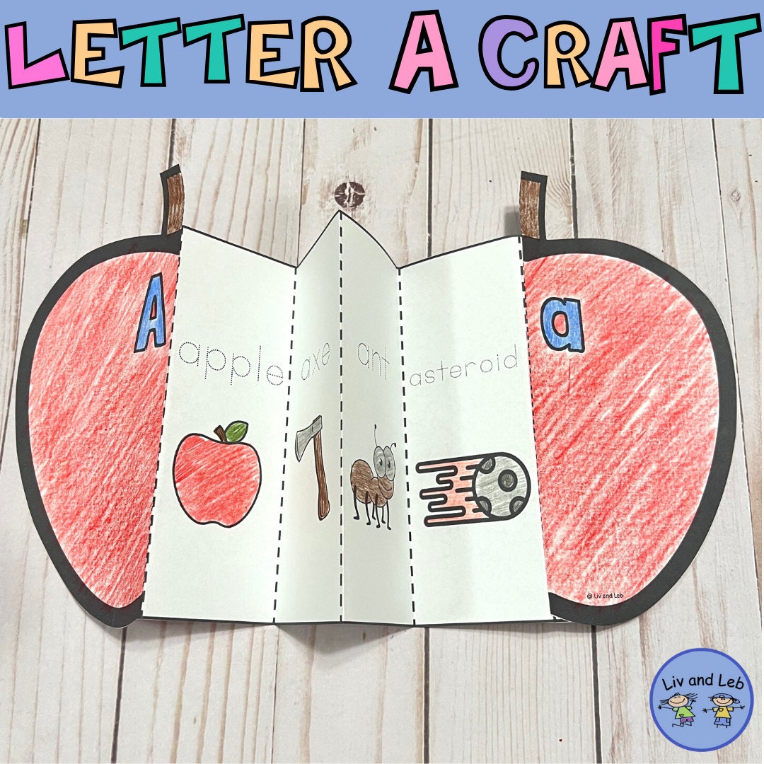 Letter A- Alphabet Craft- Apple Craft - Etsy