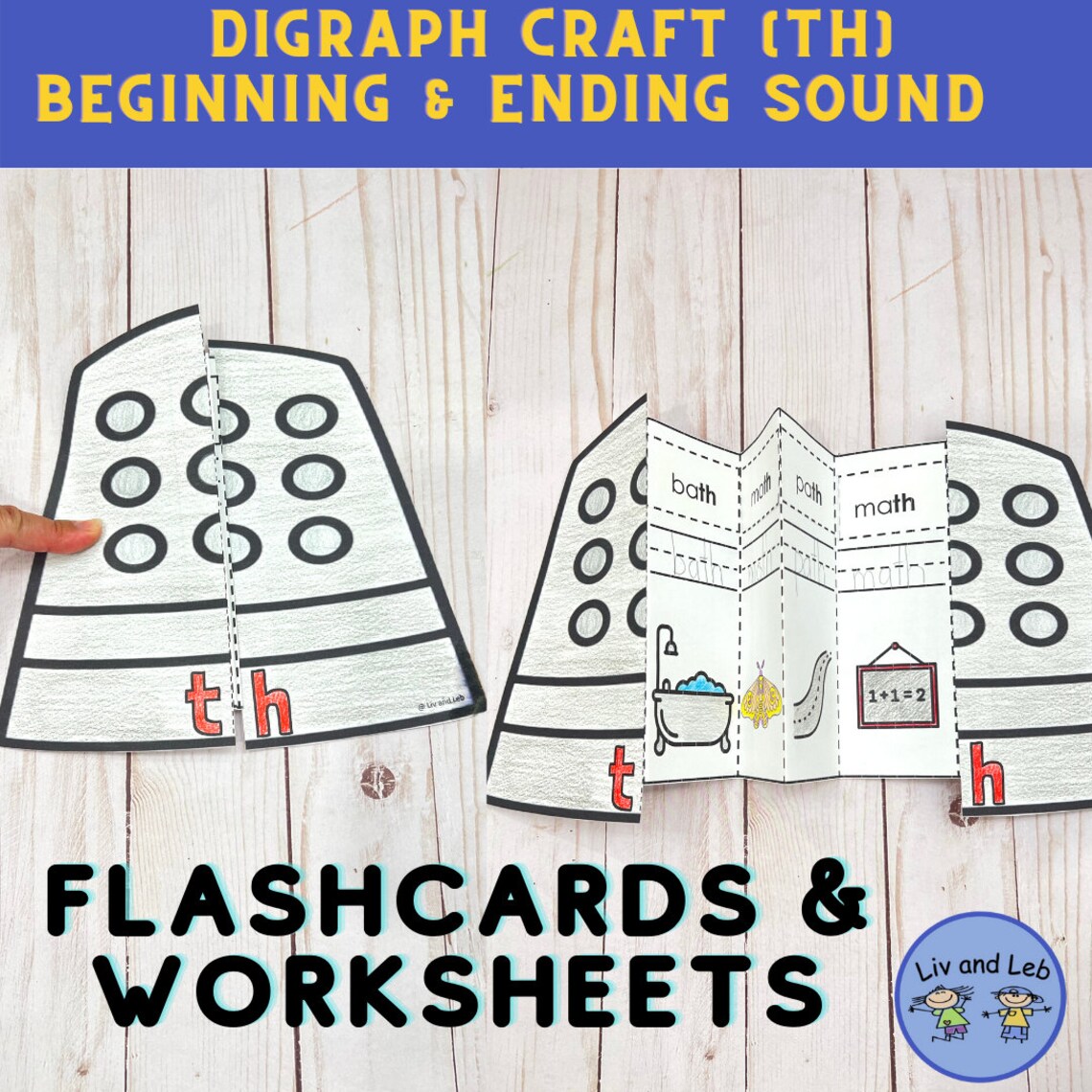 Consonant Digraph Craft th, Digraph Flashcards, Digraph Worksheets - Etsy