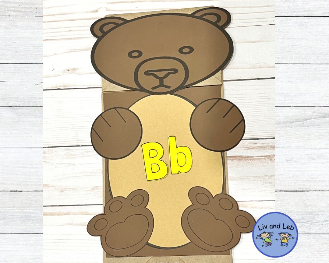 Bear Craft- Bear Paperbag Puppet - Etsy