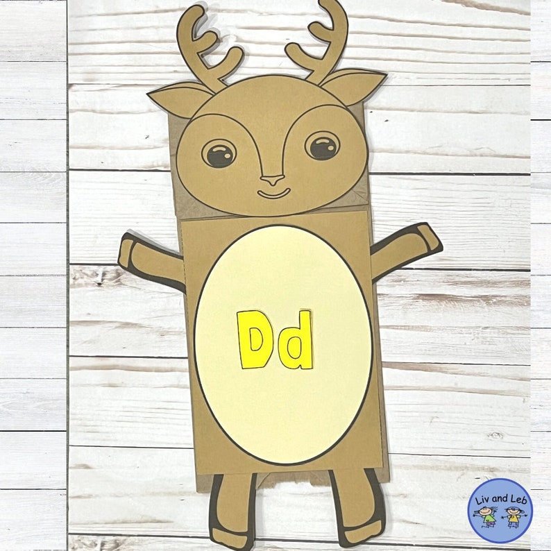 Deer Craft- Deer Paper Bag Puppet - Etsy