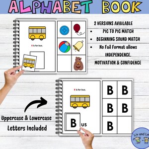 Interactive Alphabet Book- Letter B Adapted Book - Etsy