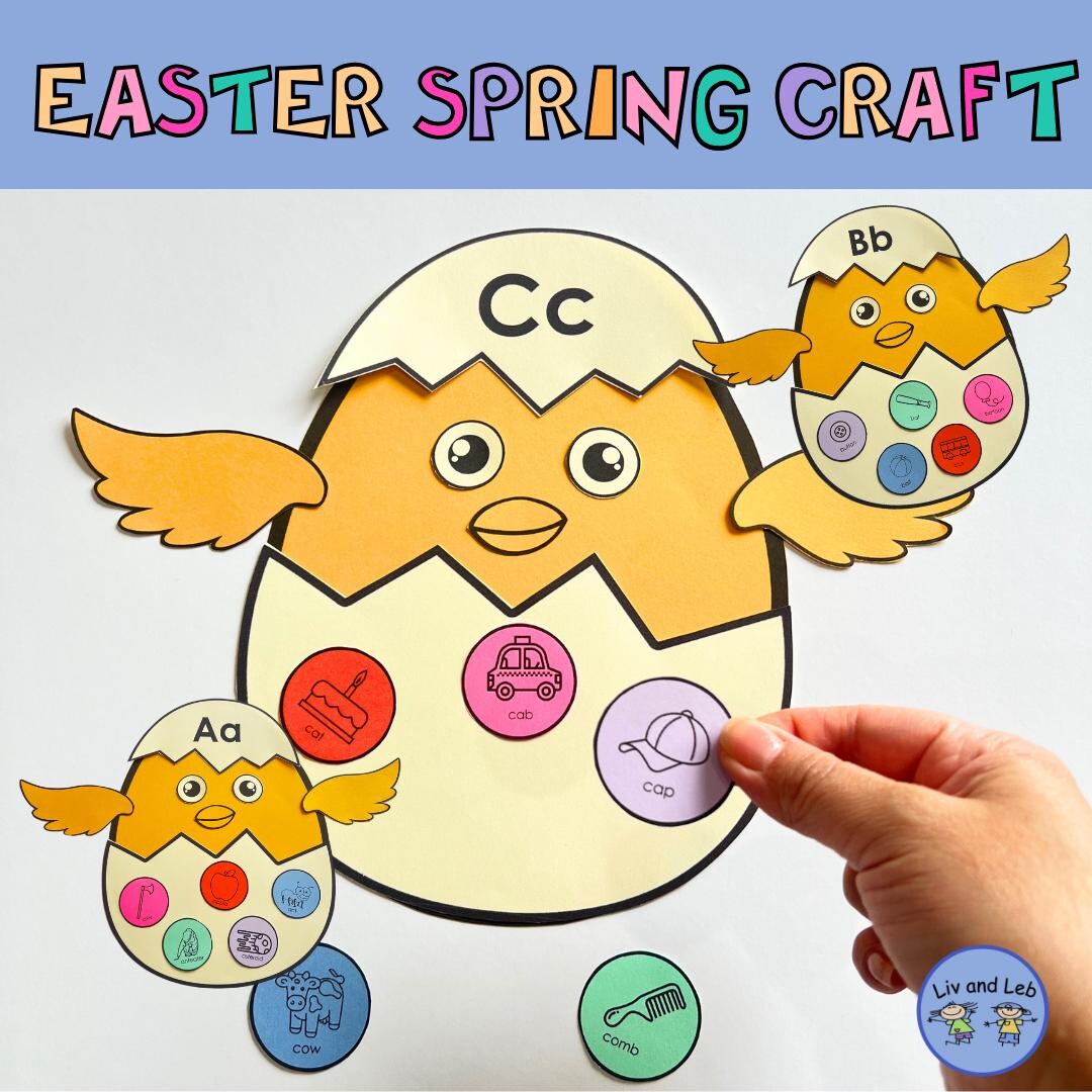 Spring Easter Chick Craft- Beginning Sounds - Etsy
