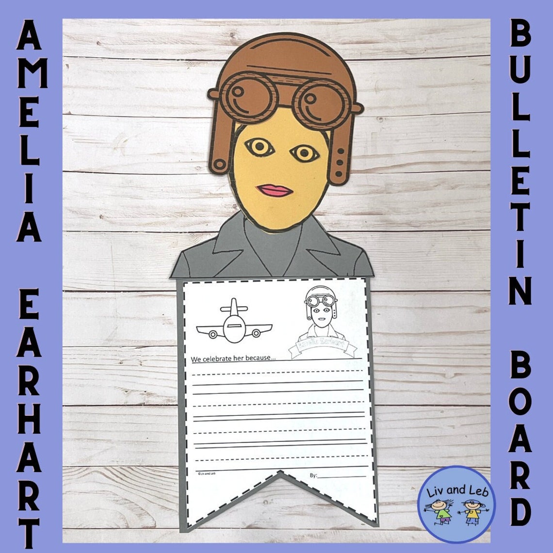 Women's History Month Craft Amelia Earhart - Etsy
