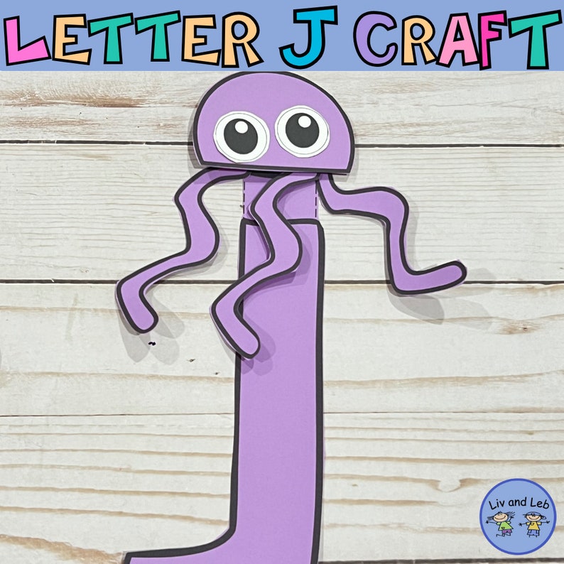 Letter J Craft Alphabet Phonics Craft Jellyfish Craft - Etsy