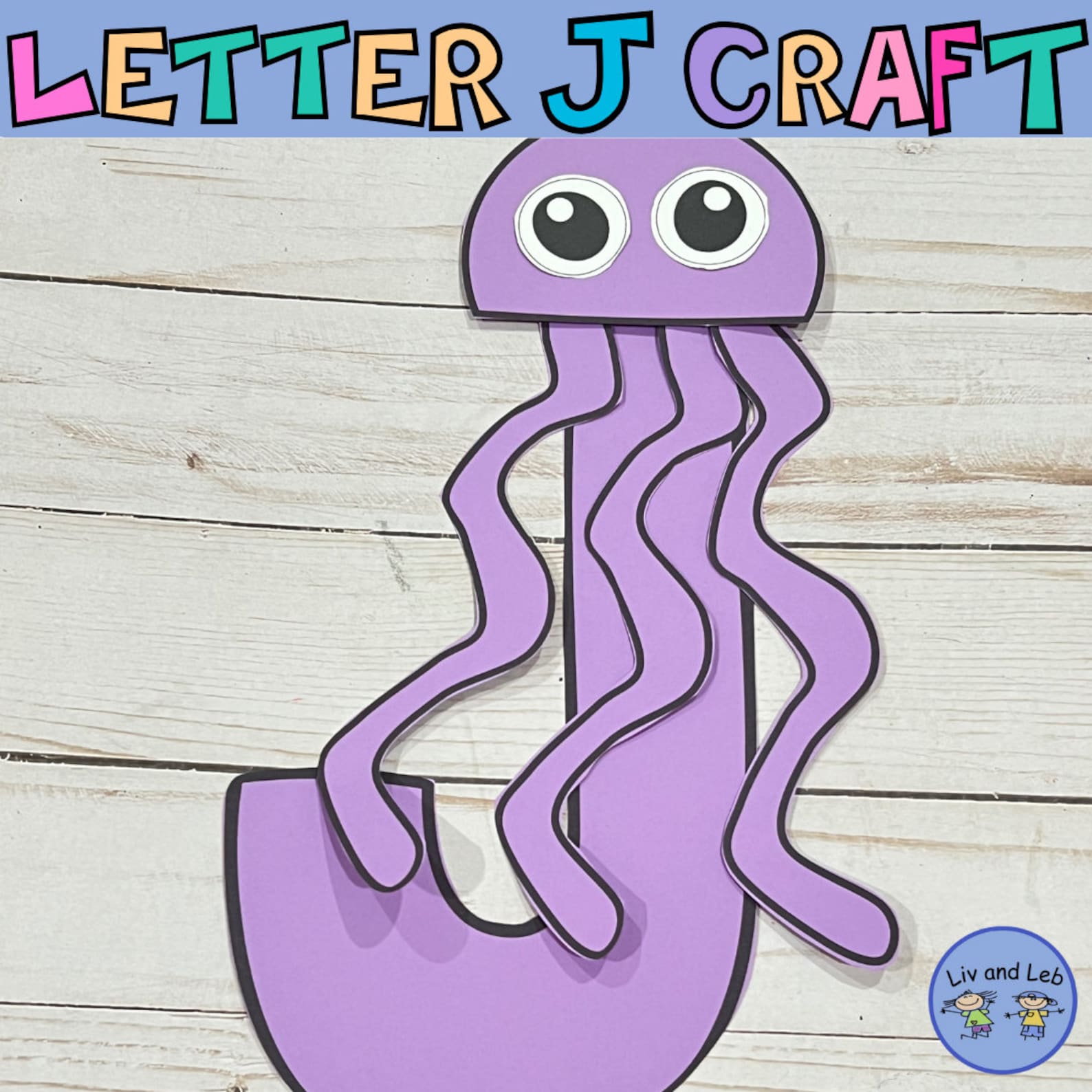 Letter J Craft Alphabet Phonics Craft Jellyfish Craft - Etsy