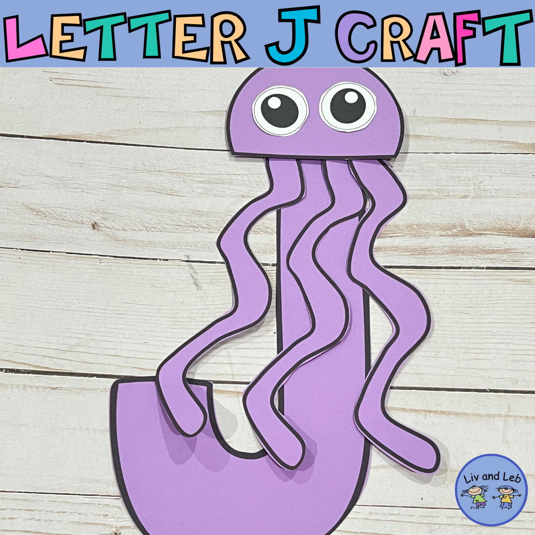 Letter J Craft Alphabet Phonics Craft Jellyfish Craft - Etsy