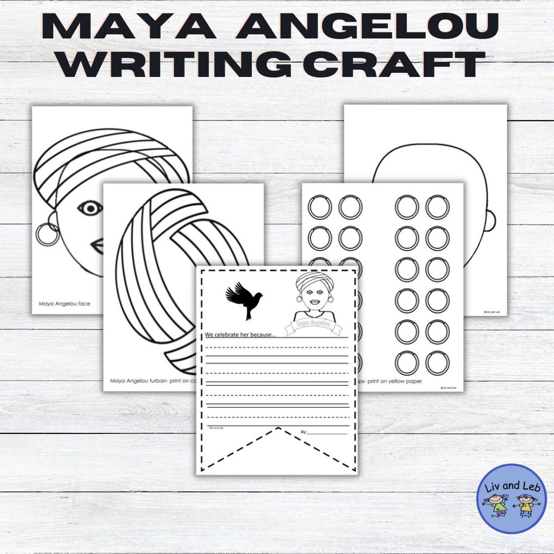Women's History Month Craft- Maya Angelou - Etsy